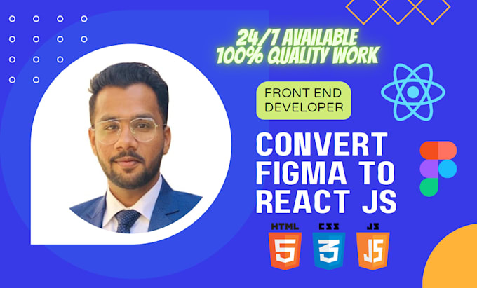 Do react js front end website development plus tailwind css by Kamranali19 | Fiverr