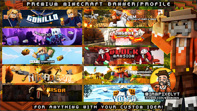Design you a minecraft banner or minecraft profile by Benaizen | Fiverr
