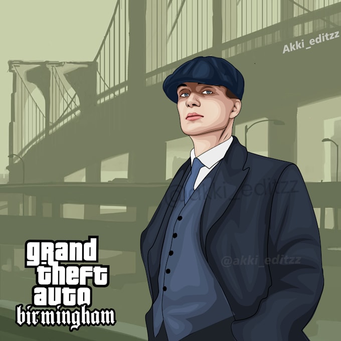 Draw your gta game style cartoon vector portrait in 24 hours by Akshay ...