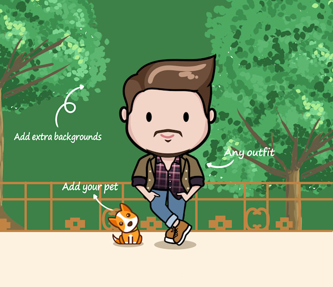 Draw cute mini chibi cartoon character by Jinduja97 | Fiverr