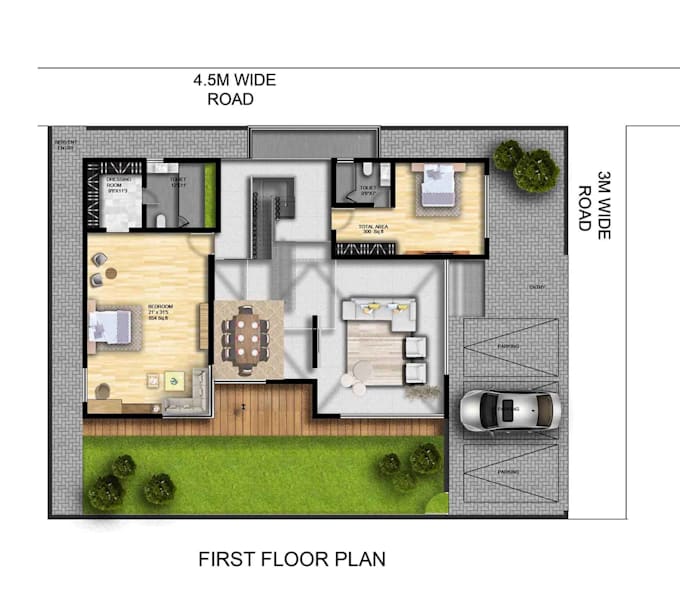 Do autocad drawings and photoshop render by Kavanas | Fiverr