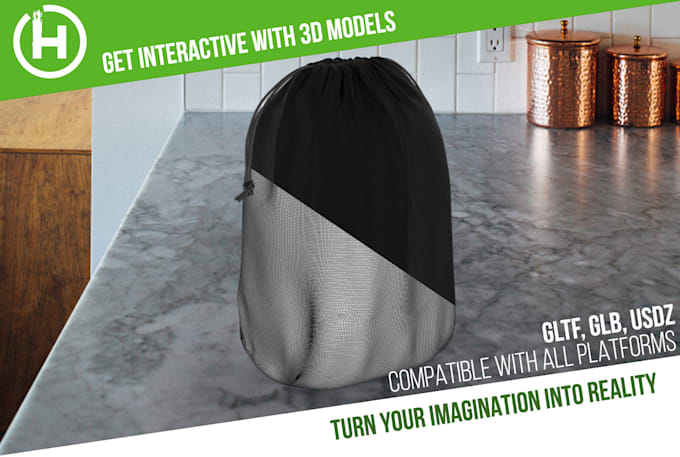 Make 3d usdz, glb, gltf, 3d model for ar, vr, shopify, amazon, webgl by Haider000 | Fiverr