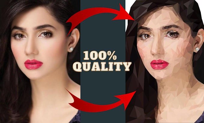 Create your picture into low poly vector art portrait by Jazeb_javed_52 ...