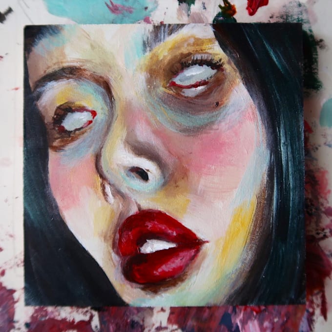 Paint you a grim and colourful abstract portrait by Gr1mlish_art | Fiverr