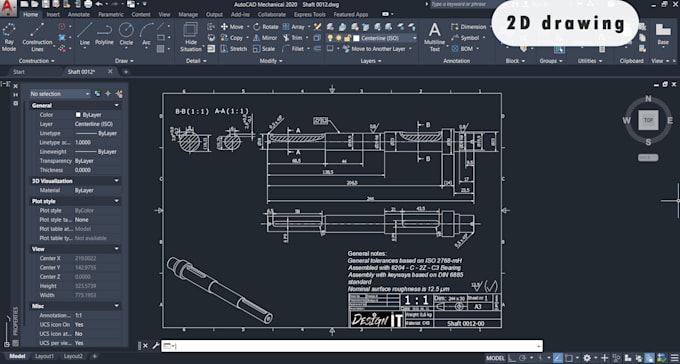 Create 3d model in inventor and 2d drawings in autocad by Design_it1 ...