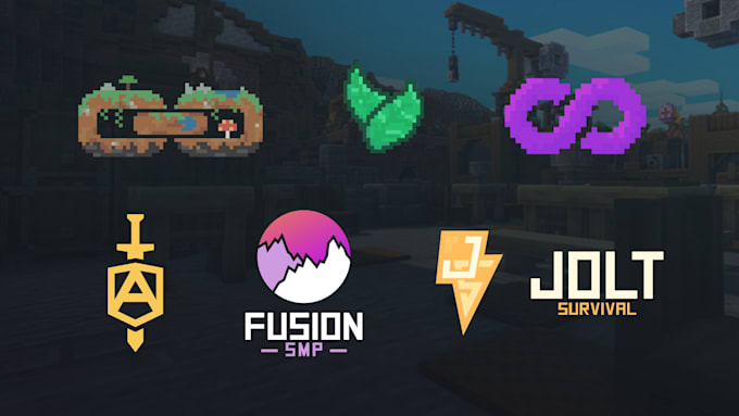 Create a modern minecraft server logo for you by Mowzy_designs | Fiverr