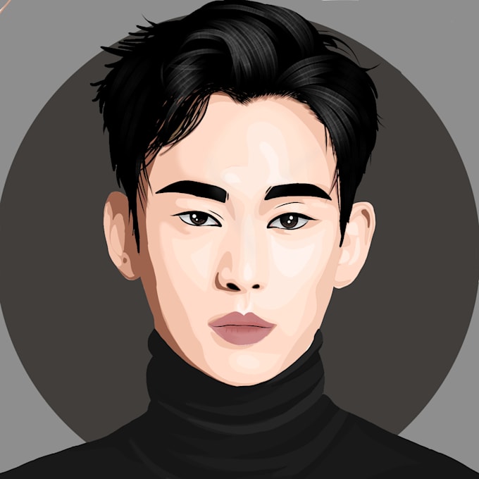 Create a simple vector portrait of your face by Anisap_art | Fiverr