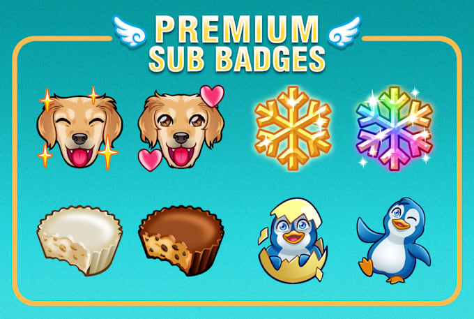 Create custom premium twitch sub badges by Feriko_yulianto | Fiverr