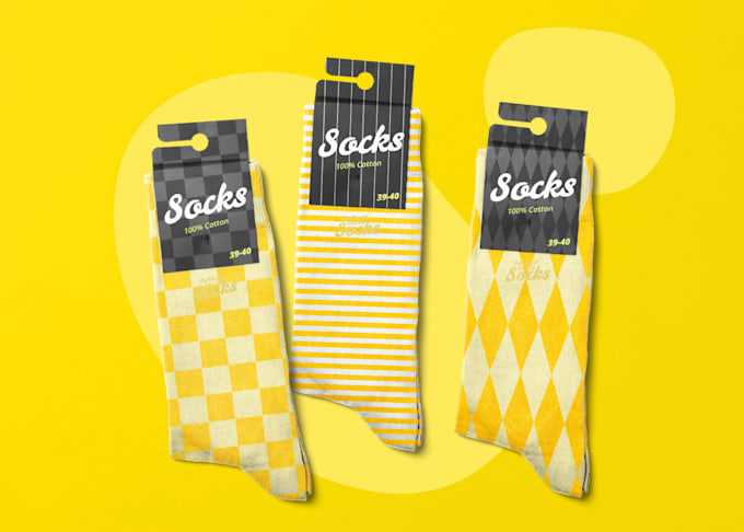 Create a socks mockup package product design by Creativefx | Fiverr