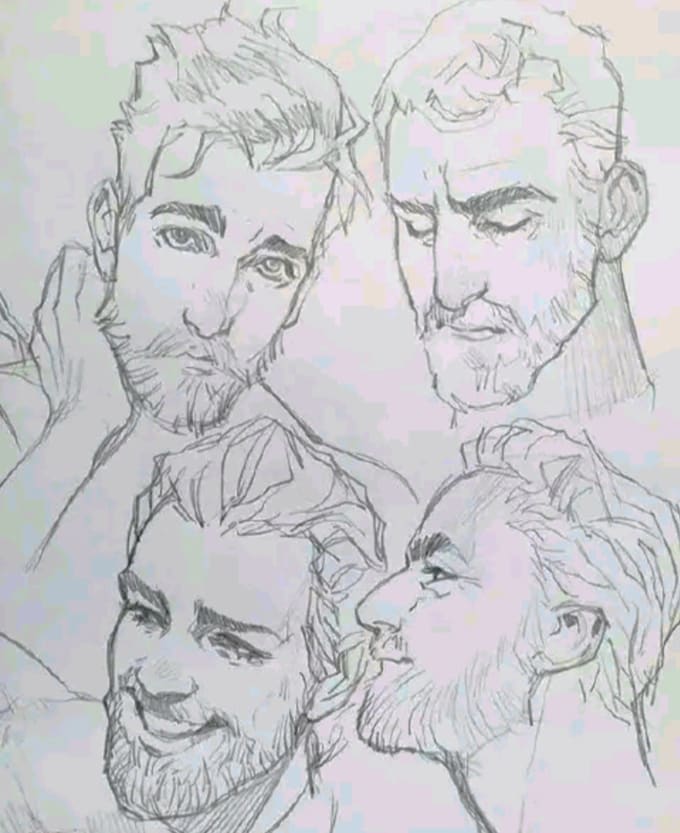 Draw your portrait into eye catching realistic pencil sketch by ...