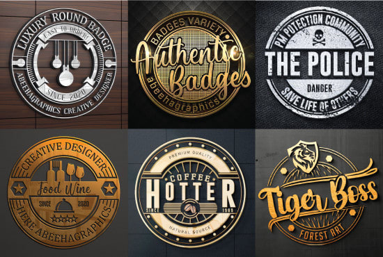 Design round badge, patch, sticker, stamp by Abeehagraphics | Fiverr