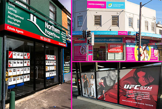 Design stunning shop front, storefront, adverts, and unique window ...