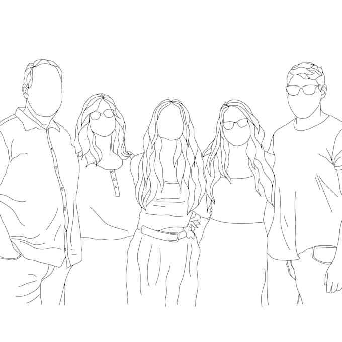 Make a line drawing of any picture by Miekeherbst | Fiverr