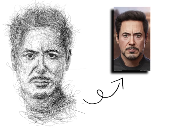 Draw awesome scribble art from your photo by Ade_erawan | Fiverr