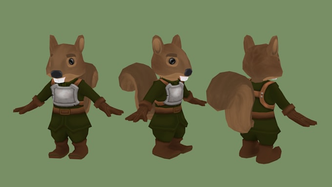 Create a low to mid poly 3d character by Arievanscholten | Fiverr