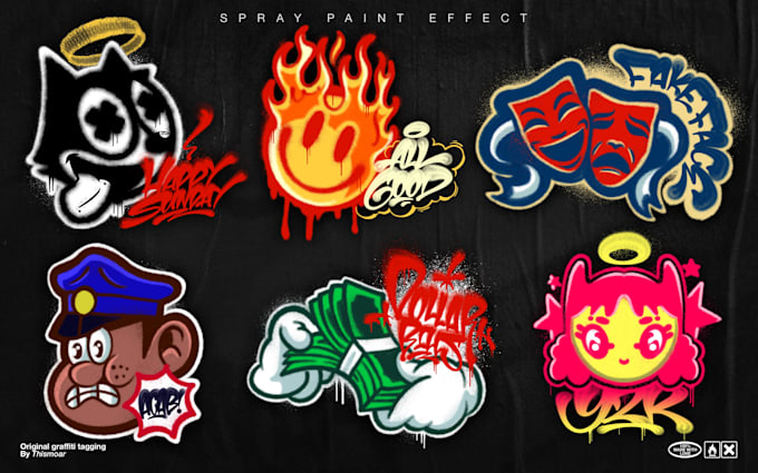 Create graffiti tagging with spray paint texture for you by Thismoar14 ...