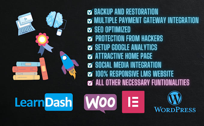 Develop wordress lms website by learndash lms by Zarakkhanwp_dev | Fiverr