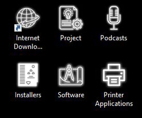 Create glowing desktop icons provided in png and ico formats by ...