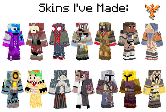 Produce a personalized high quality minecraft skin by Phoenixfiles | Fiverr