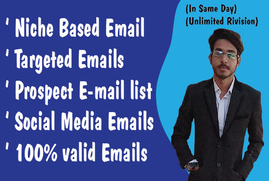 Collect niche targeted verified email list by Shehrozhussain7 | Fiverr Collect niche targeted verified email list by Shehrozhussain7 | Fiverr
