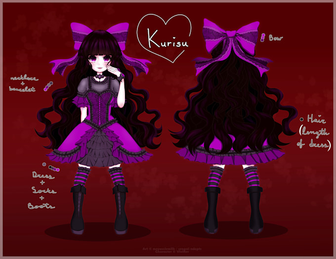 Draw cute reference sheet for your character or ocs by Meowsclemilk ...