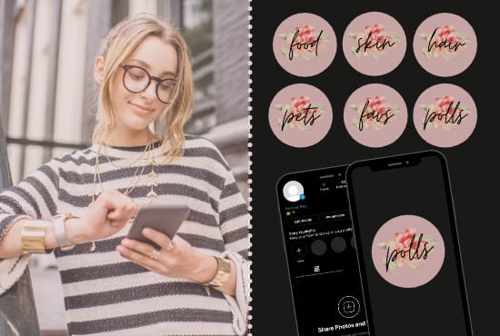 Design eye catching instagram highlight covers by Kendra275 | Fiverr