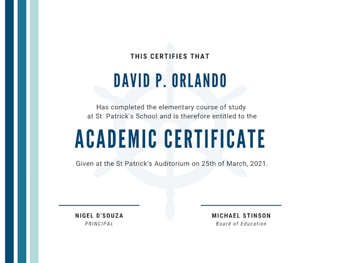 Design amazing custom certificates by Kreategraphic | Fiverr