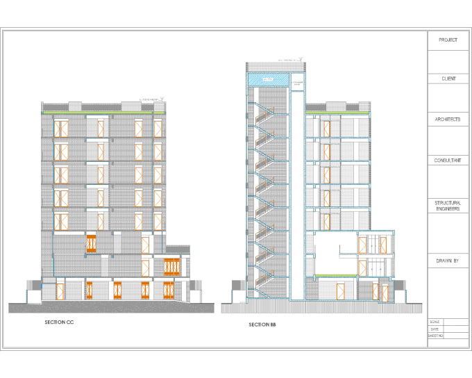 Do cad 2d plan elevation section and architectural drawings by Ur ...