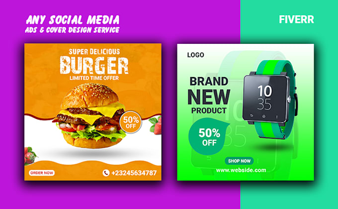 Design premium facebook ads and cover by Designbestplan | Fiverr