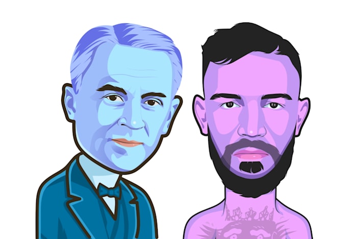 Draw unique cartoon avatar for profile photos by Xenvect | Fiverr