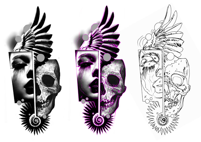 Trace tattoo stencil for thermal printer by Garsone | Fiverr