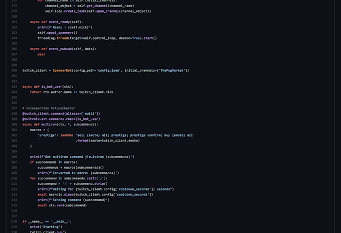 Program a twitch bot in python with twitchio by Jmcb17 | Fiverr