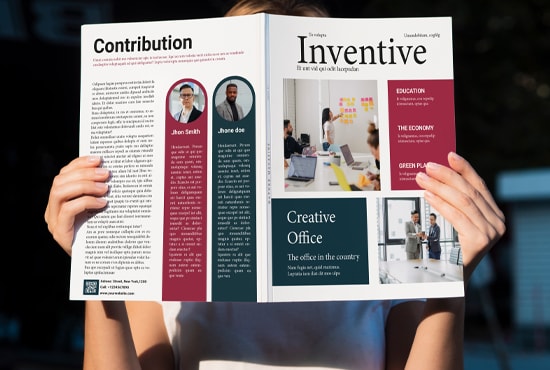Design print ready newsletters,and magazine with adobe indesign by ...