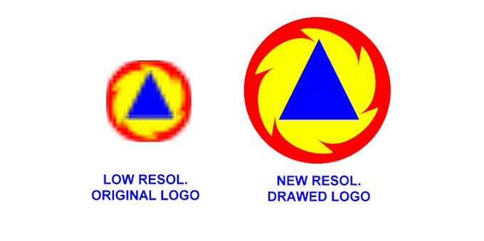 Redraw the low resolution logo you have to a high resolution by ...
