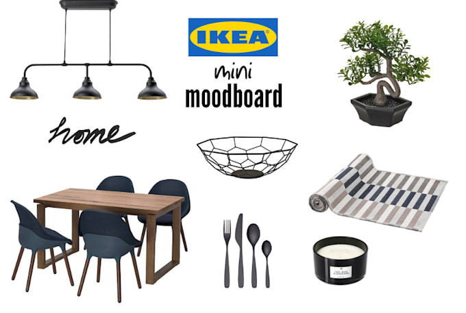 Create a mini moodboard with ikea interior by Sentasteel | Fiverr