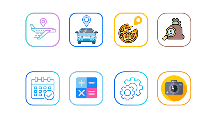 Design simple modern and unique icons for apps or web by Mart2design ...