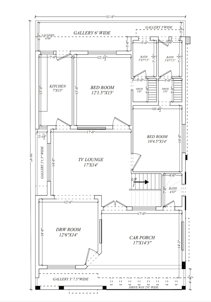 Design beautiful 2d and 3d house maps using autocad by Dr_qais | Fiverr