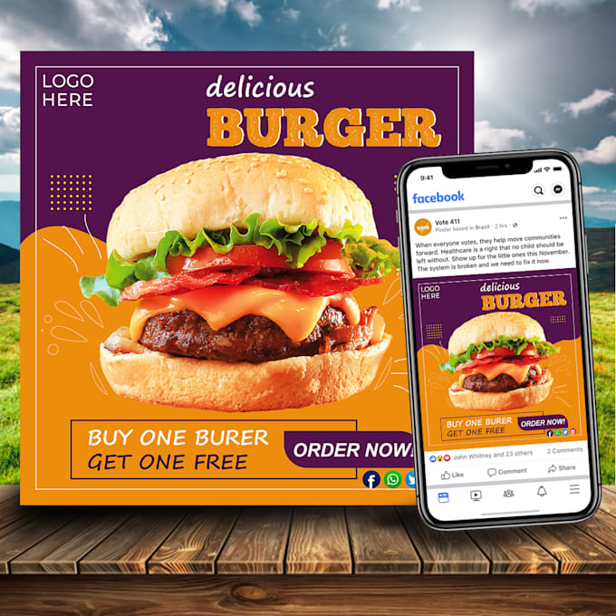 Design and redesign social media ig post design, ig carousel, fb ...