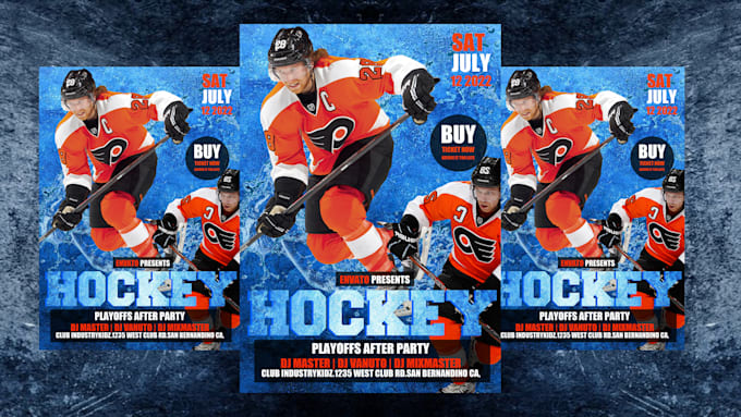 Créez un dépliant de hockey parfait et une affiche de hockey sportif en ...