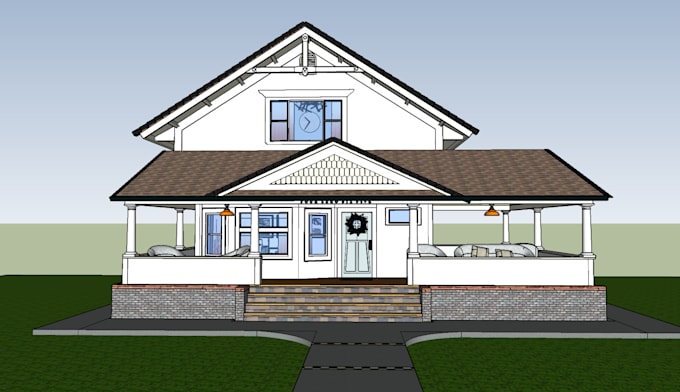 Create a detailed 3d sketchup model by Alespadadc | Fiverr