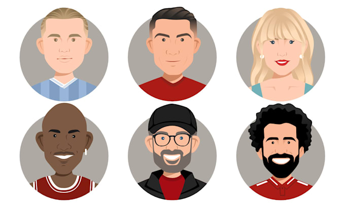 Draw cute minimalist cartoon avatar or icon for you by Heihelisa | Fiverr