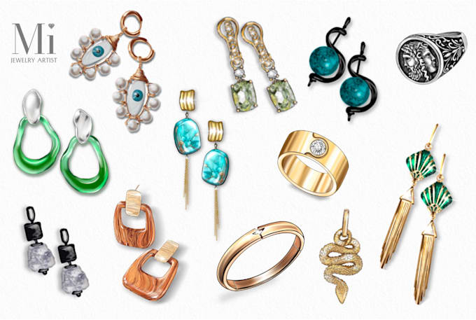 Disegna un bellissimo schizzo di design di gioielli di moda