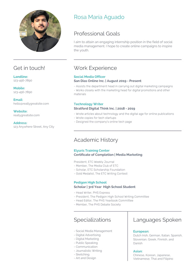 Create professional resume design, best cv, linkedin profile by Fawwadabbas | Fiverr