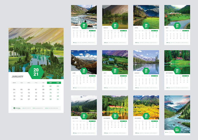Create most beautiful calendars by Kulsumnaqvi | Fiverr