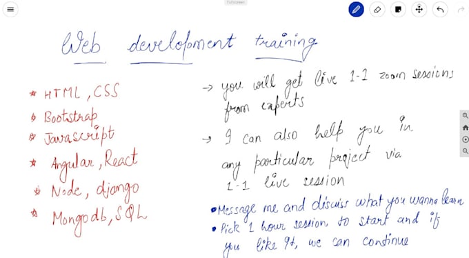 Tutor you web development using html, css, javascript, node js, react ...