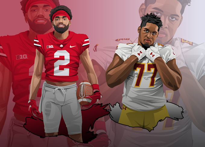 Draw cartoon portrait awesome sports player by Didikiskandar46 | Fiverr