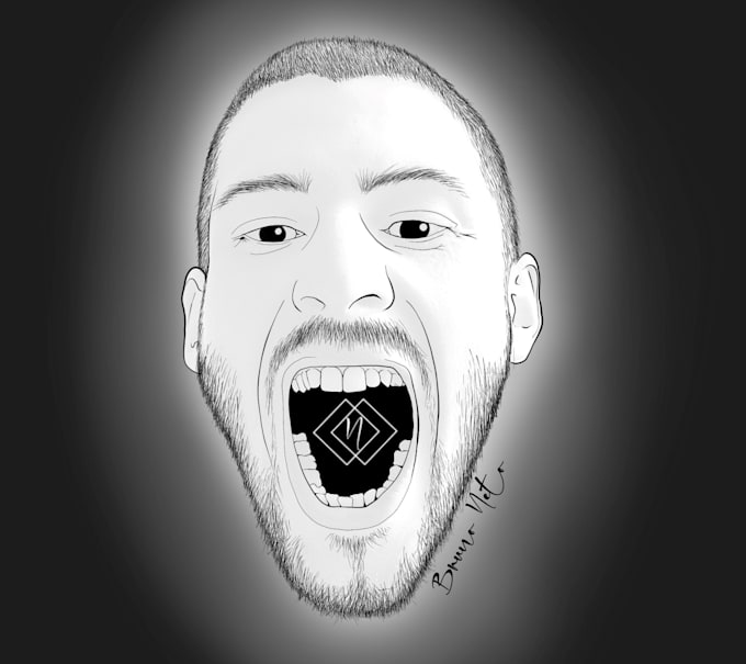 Drawing high level portrait line art based on photo by Brunonetoart ...