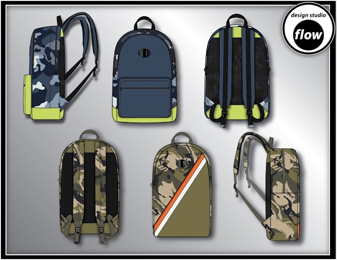 Create a detailed backpack design to your specifications by Flostudio ...