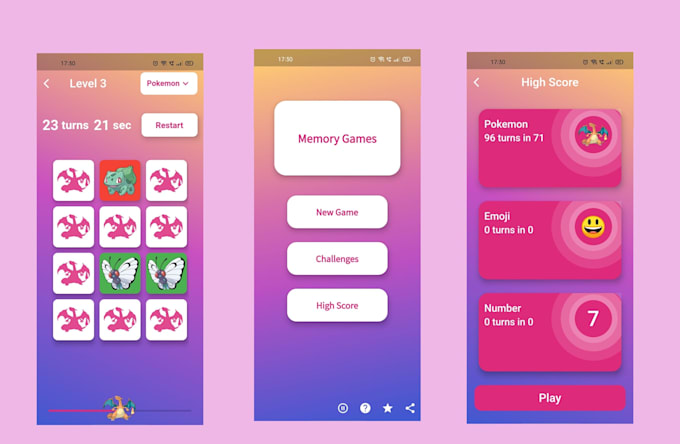 Create brain games, picture matching games by Ayu7known | Fiverr