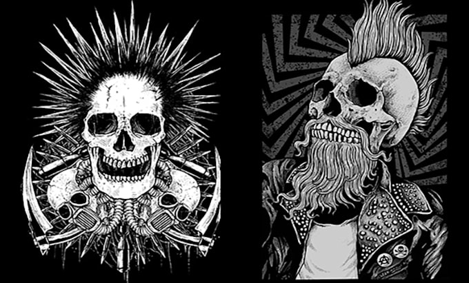 Create metal punk hardcore artwork by Thekittz | Fiverr